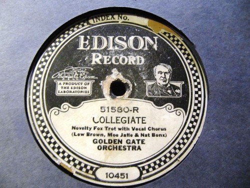 1925 California Ramblers EDISON 51580 GOLDEN GATE Orch Collegiate Billy ...