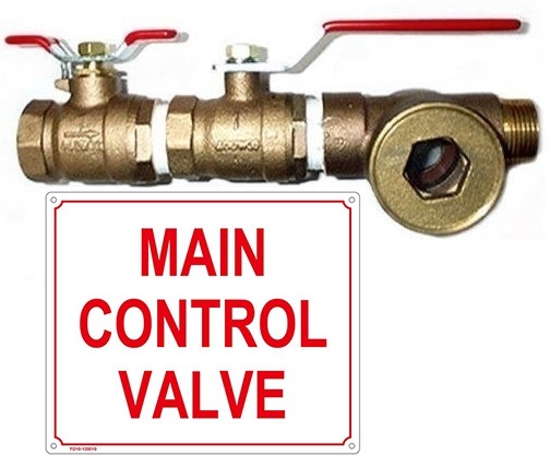MAIN CONTROL VALVE SIGN (ALUMINUM 10X12) -REF24-1027 | eBay