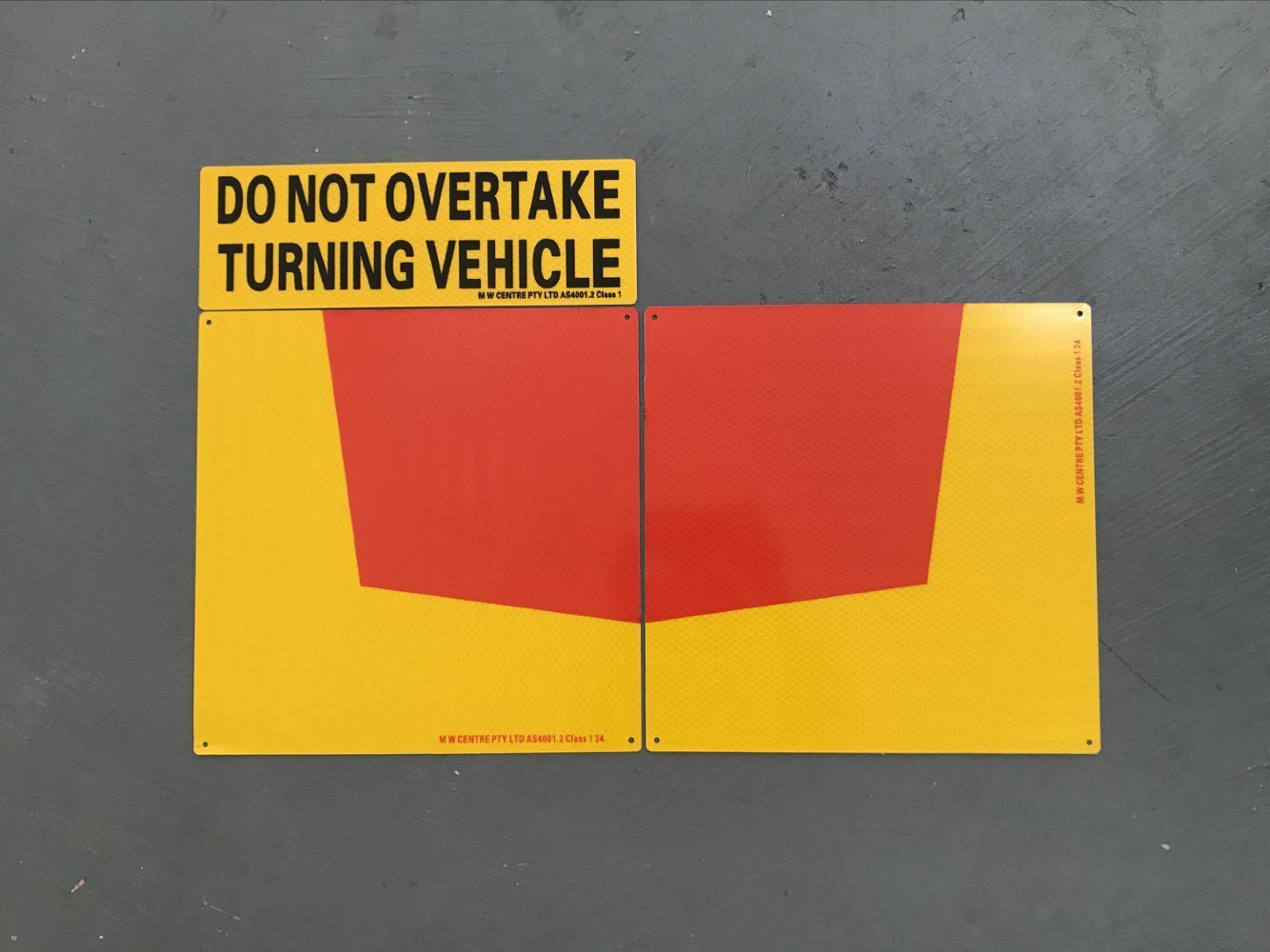 Do Not Overtake Turning Vehicle Stripe Traffic Sign Sticker Aluminium ...