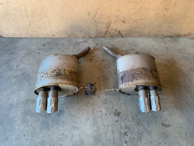 BMW 2000-2003 E53 X5 4.4I REAR EXHAUST MUFFLER BARREL DUAL TIPS CHROME ...