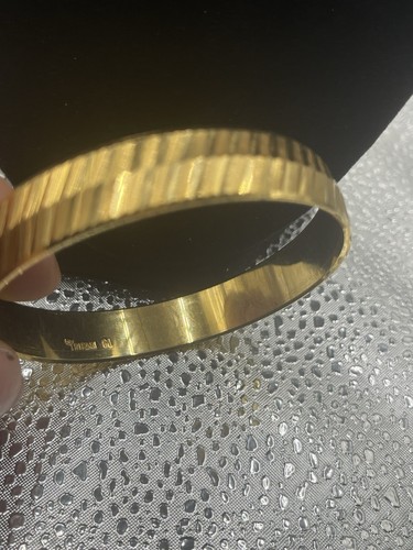 Crown Trifari M Gold Tone Bangle Bracelet Vintage | eBay