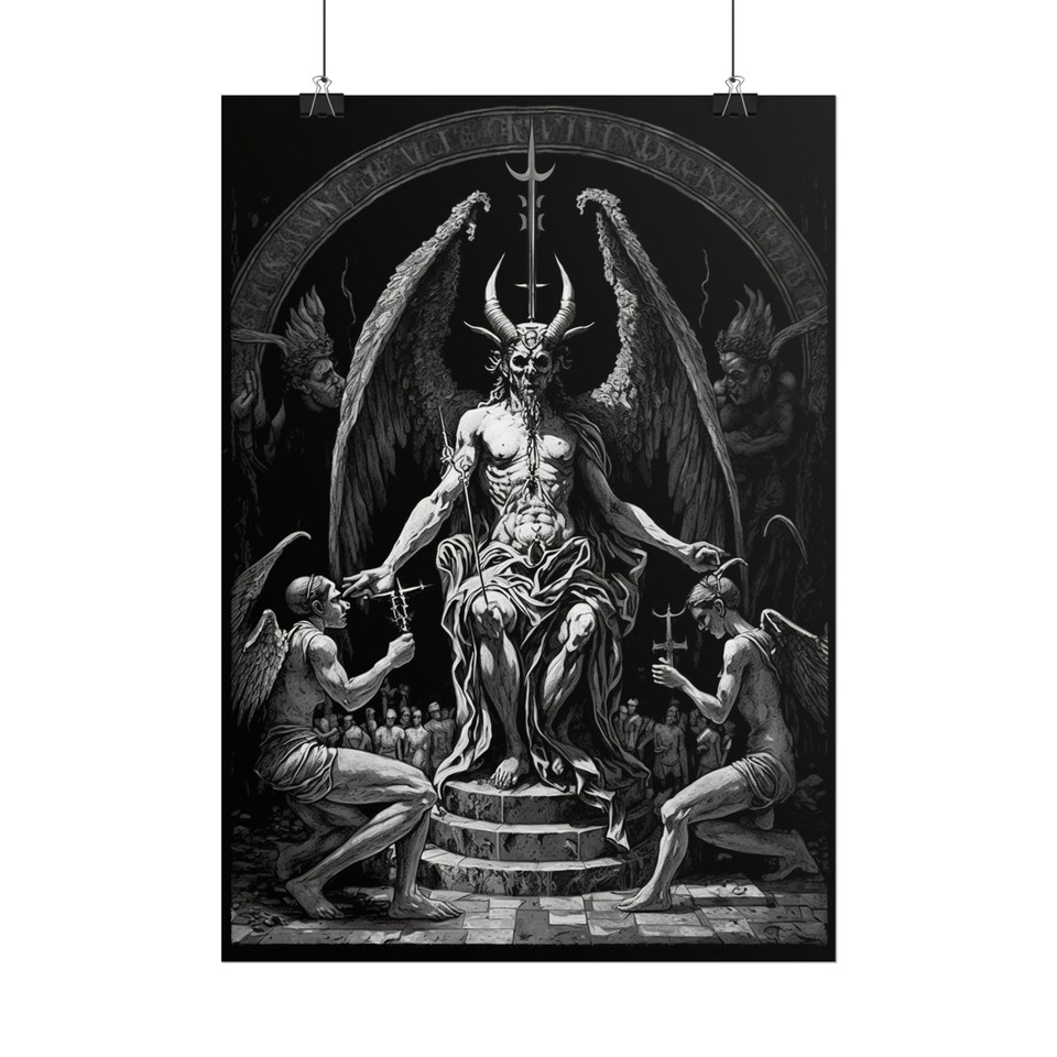 Baphomet Art Print 1 Devil Satan Print Lucifer Poster Renaissance ...