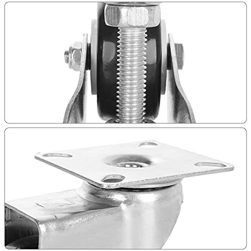 2 Heavy Duty Caster Wheels Up To 520 Lbs Adjustable Casters Set Of 4 ...