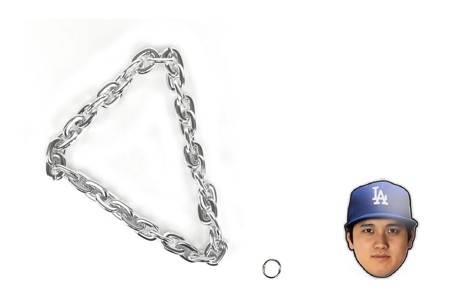 New MLB Los Angeles Dodgers Shohei Ohtani Face Fan Chain Silver ...