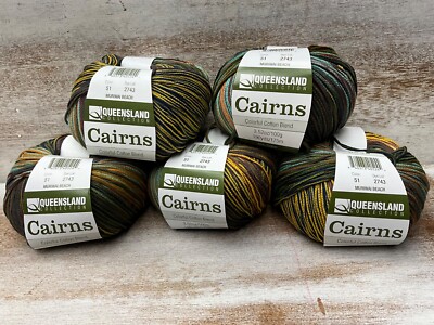 Lot of 5 Queensland Collection CAIRNS Cotton Blend YARN - 51 Muriwai ...