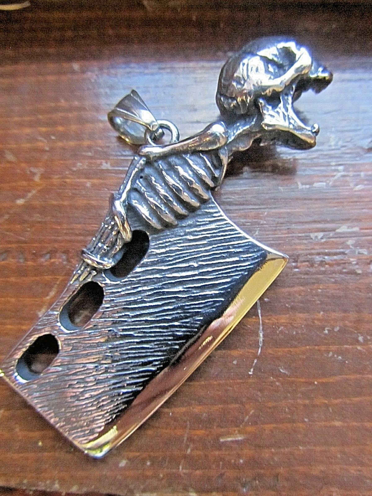 Dead Man Meat-Cleaver Stainless Steel Skeleton Skull Death's Head ...