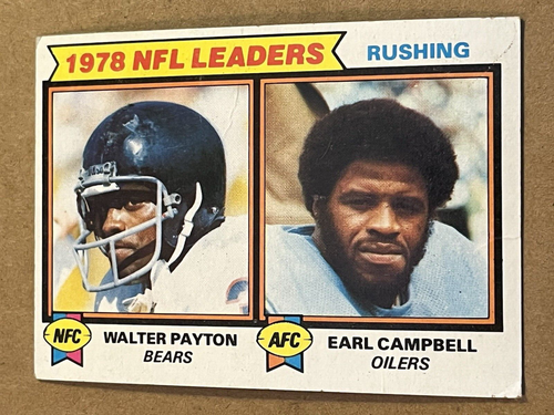1979 TOPPS - RUSHING LEADERS - WALTER PAYTON / EARL CAMPBELL #3 ...
