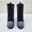 Wild Diva Vivian 15A Rhinestone Chunky Heel Platform Ankle Boots Black ...