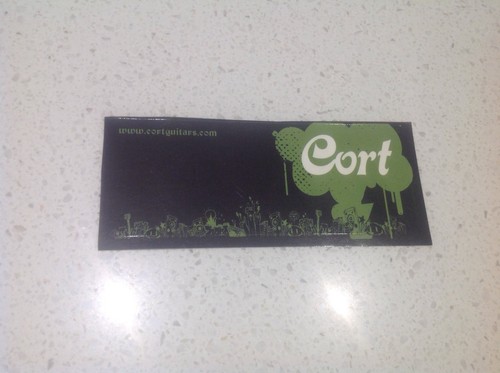 CORT GUITAR OFFICIAL STICKER ACOUSTIC ELECTRIC , CYMBALS DRUMS CD MUSIC ...