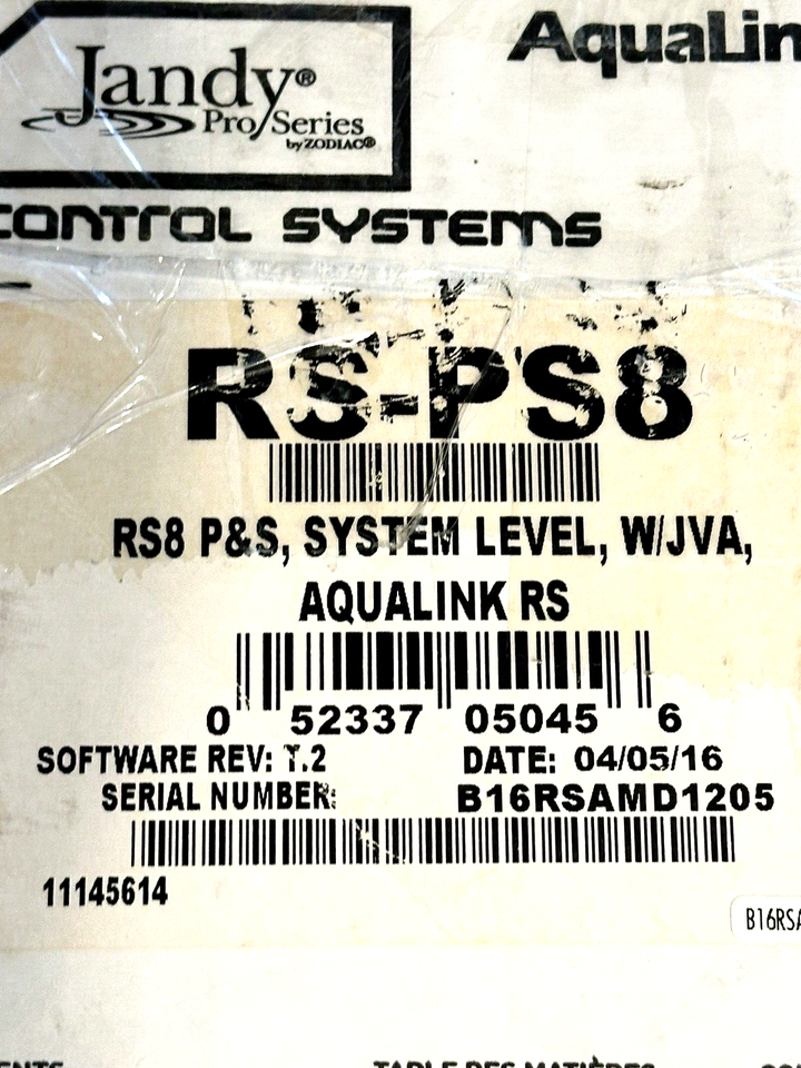 Jandy Zodiac Aqualink RS PS8 System Automation JVA Pool Spa Control ...