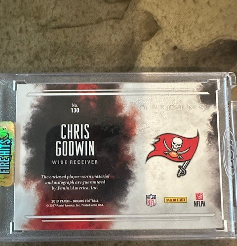 2017 Panini Origins Chris Godwin RPA Auto Sick Patch Buccaneers | eBay