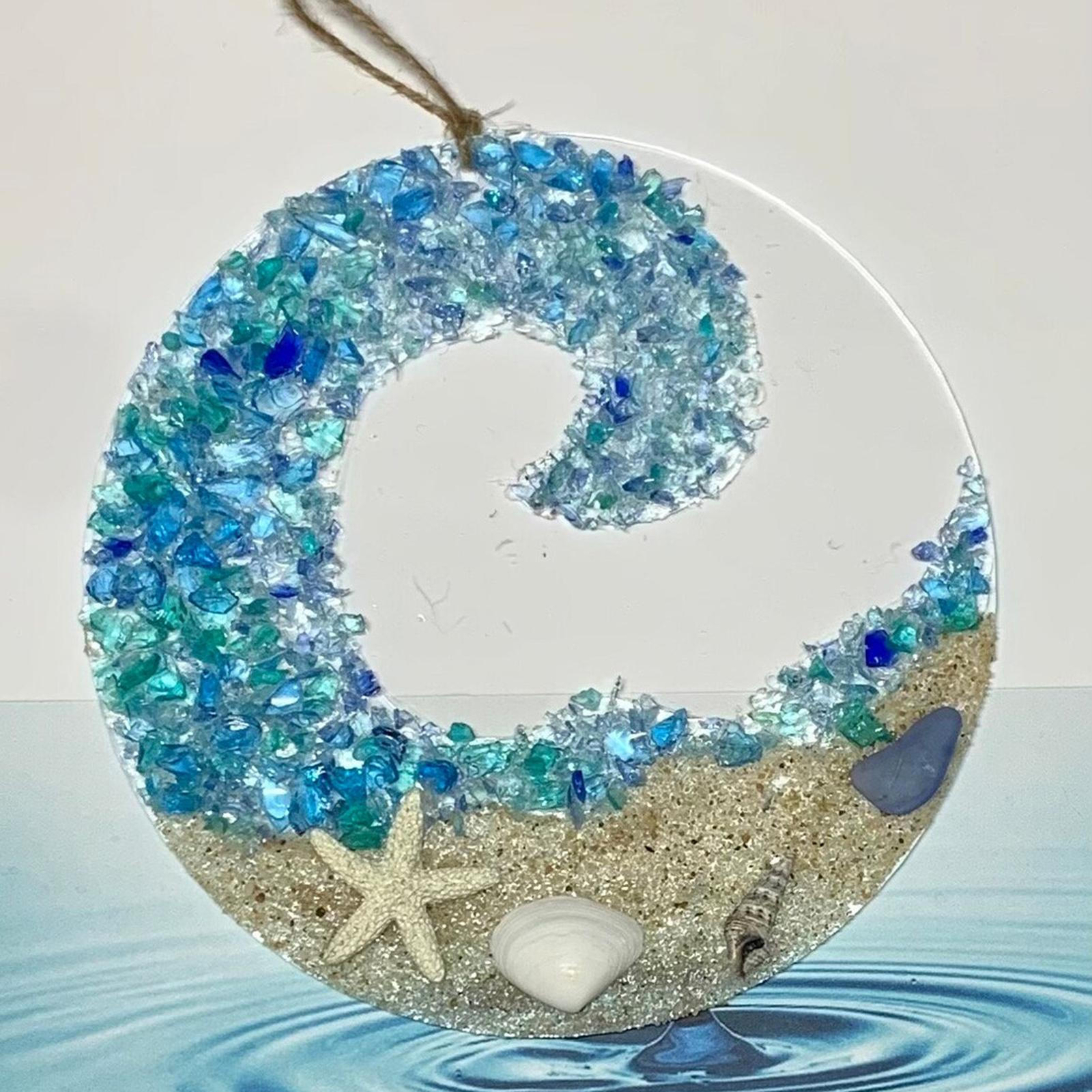 Shell Sea Glass Sun Catcher Acrylic Beach Ornament | eBay