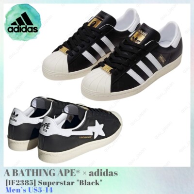 A BATHING APE × adidas Superstar Black IF2385 Men's US5-14 New | eBay