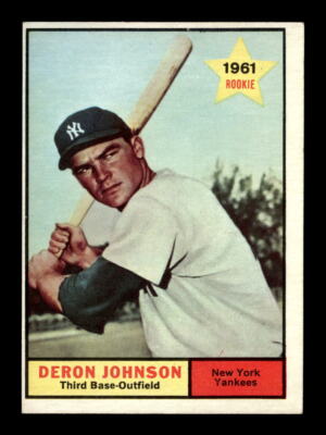1961 Topps #68 Deron Johnson New York Yankees VG-EX Baseball Card *I29 ...