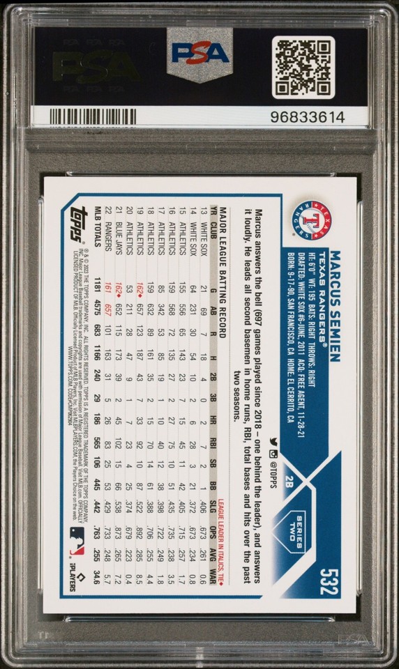 2024 TOPPS SIGNATURE SERIES #532 MARCUS SEMIEN AUTO #/92 PSA 9 | eBay