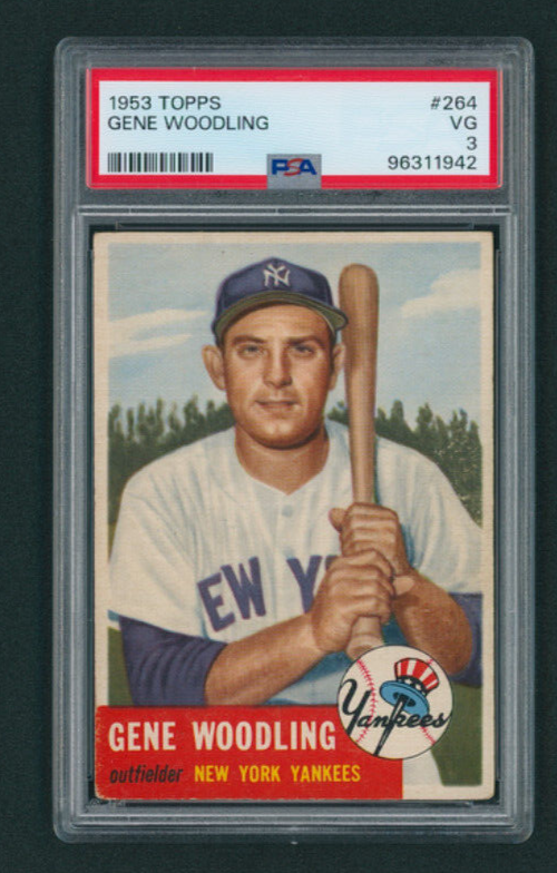 1953 Topps Gene Woodling #264 PSA 3 VG NEW YORK YANKEES CENTERED EYE ...