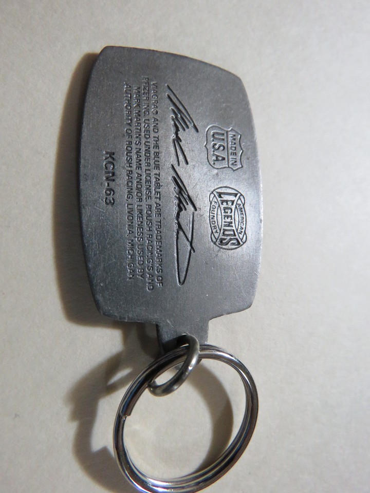 Mark Martin #6 Blue Streak Race Car Driver Racing Keychain Collectible ...
