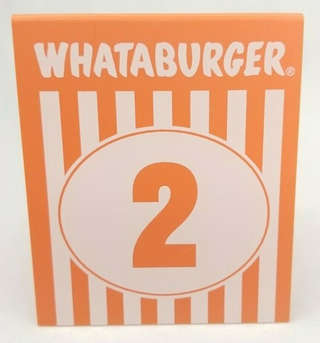 Individual WHATABURGER Restaurant Table Tent Numbers - Discontinued ...