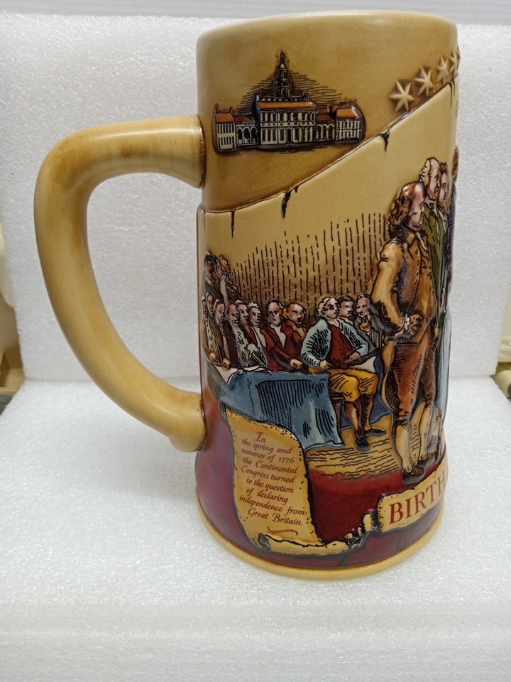 Miller High Life Birth of A Nation 1776 Beer Stein 1992 Edition | eBay
