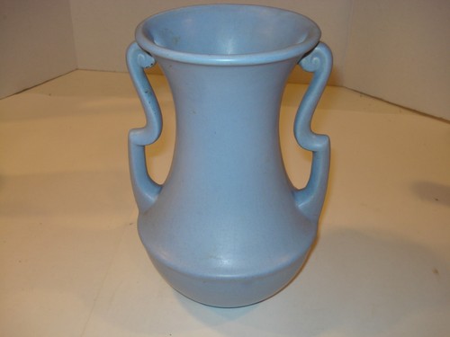 Rum Rill H-15 Double Handled Vase with a Blue Matte Glaze 9" Tall | eBay