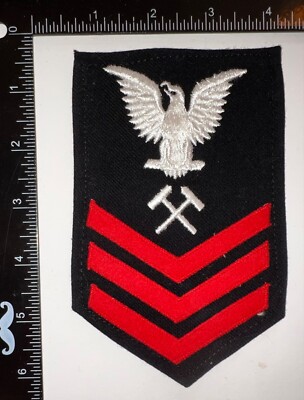 WWII USN US Navy Shipfitter Petty Officer 1st Class Blue Rate Patch | eBay