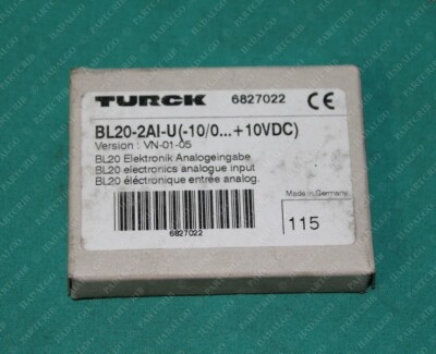 Turck, BL20-2AI-U, BL20-2AI-U 10VDC 6827022, Electronic Analog Input | eBay