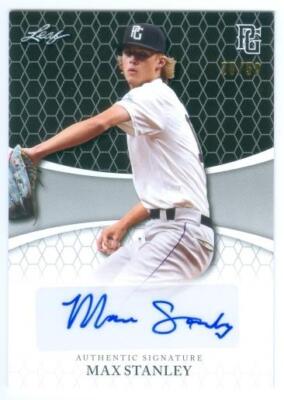 MAX STANLEY "AUTOGRAPH CARD /50" LEAF PERFECT GAME NATIONAL 2022 | eBay
