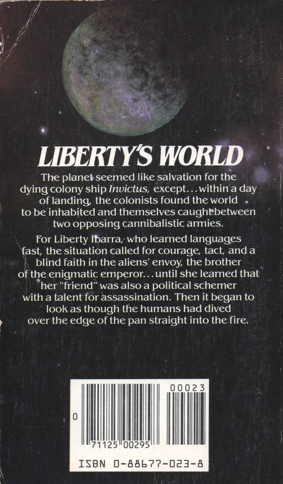 LIBERTYS WORLD By LEE KILLOUGH DAW Books PB 1985 1985 1st | eBay