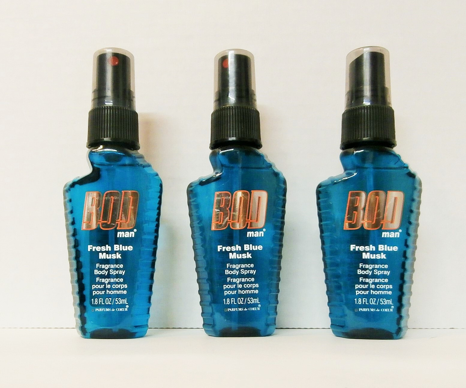 Bod man Fresh Blue Musk Fragrance Body Spray 1.8oz TRAVEL SIZE 3 ...