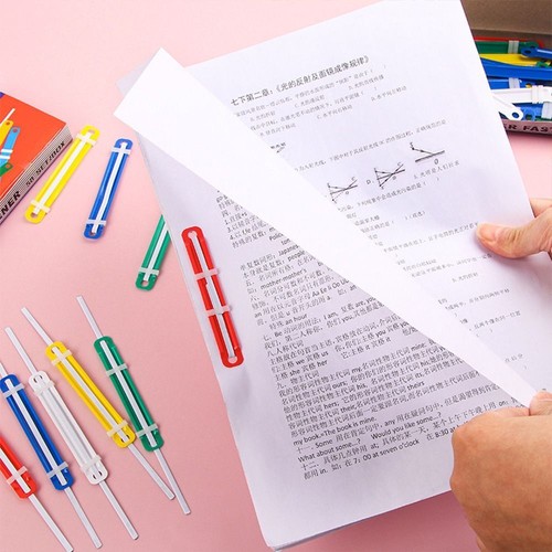Loose-leaf Paper Fasteners File Folder Binding Clips Strip Paper Binder ...
