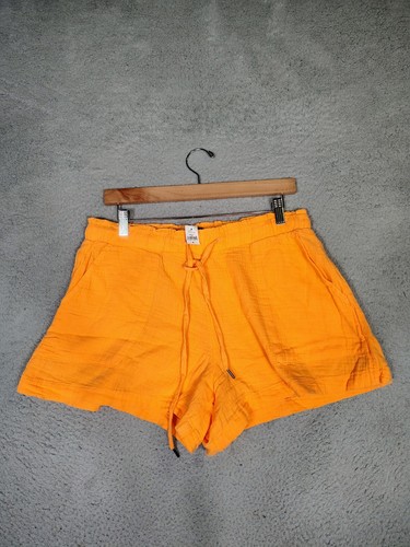 Gap Shorts Women's Medium Orange Drawstring Waist Gauze Summer Casual ...