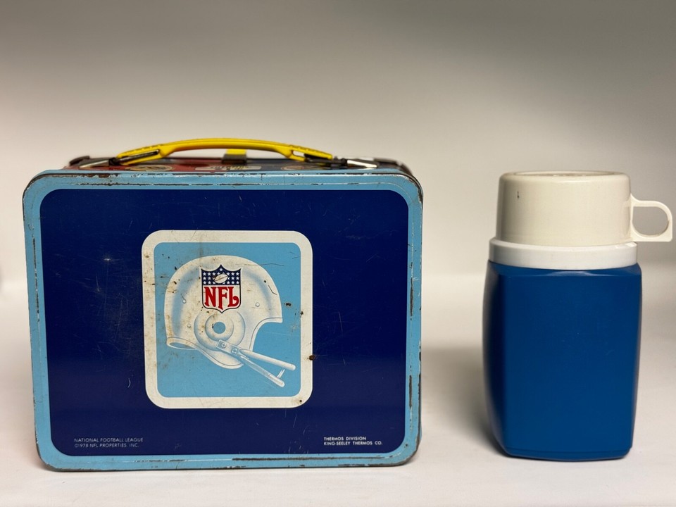Vintage 1978 NFL Metal Lunch Box and Thermos | eBay