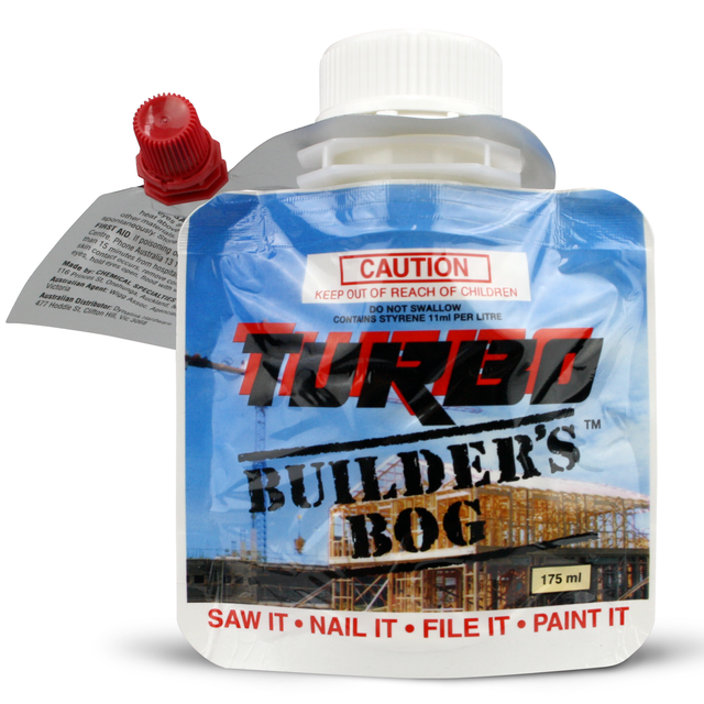 Turbo BUILDERS BOG FLEXIPACK 175ml Timber Repair Filler Trade Quality ...