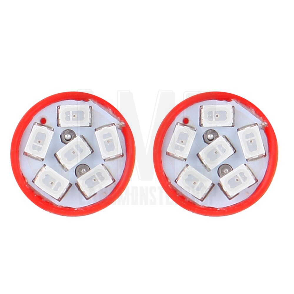 6x Red T10 6 LED Bulb Instrument Panel Cluster Dashboard Lights w ...