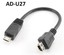 6 inch USB Micro-B Male to USB Mini-B 5-Pin Female Adapter Cable, AD ...