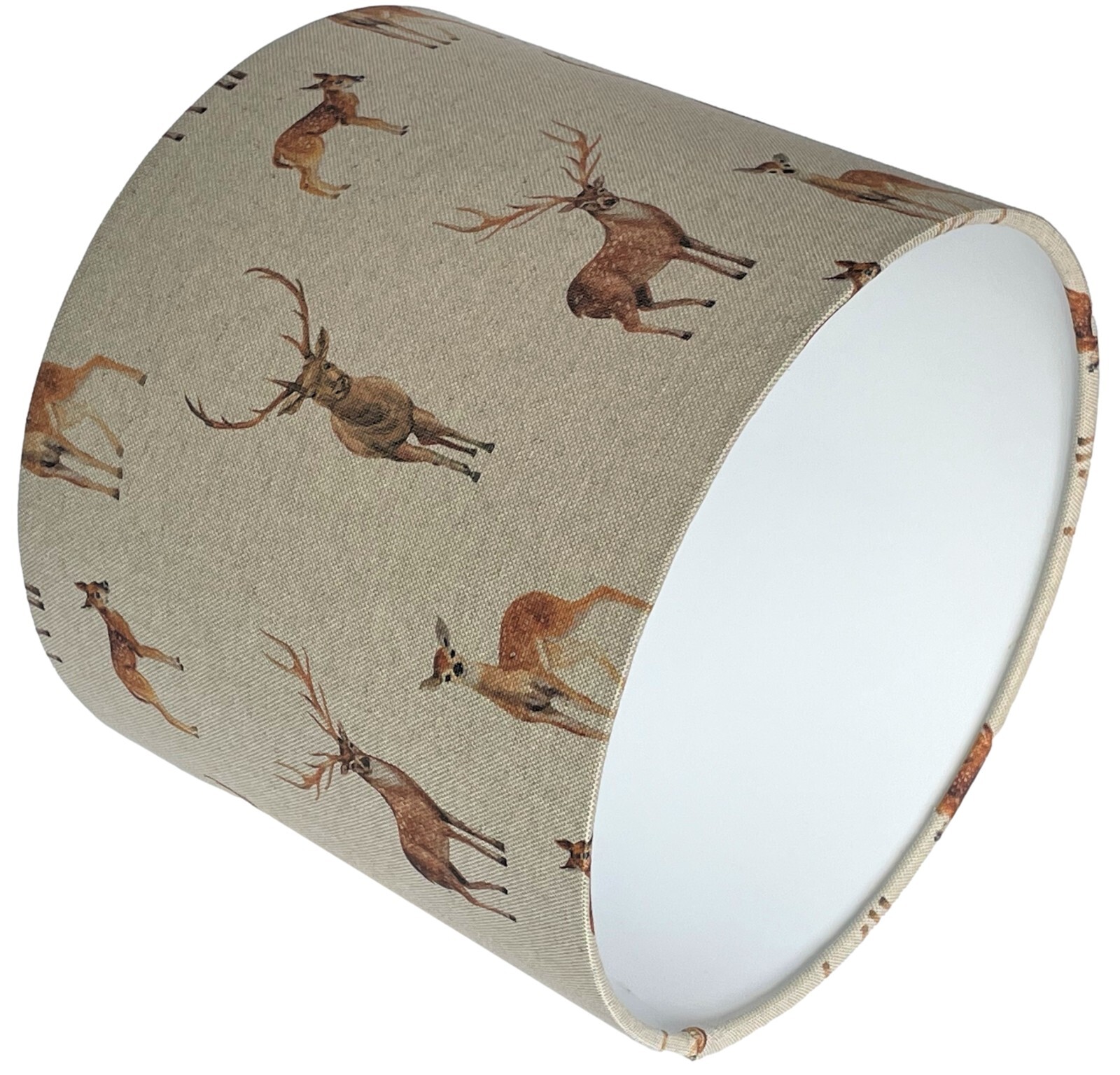Stag Lampshade Ceiling Light Shade Deer Print Antlers Woodland Fabric ...