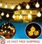 20ft 30 LED Solar String Ball Lights Outdoor Waterproof Warm White ...