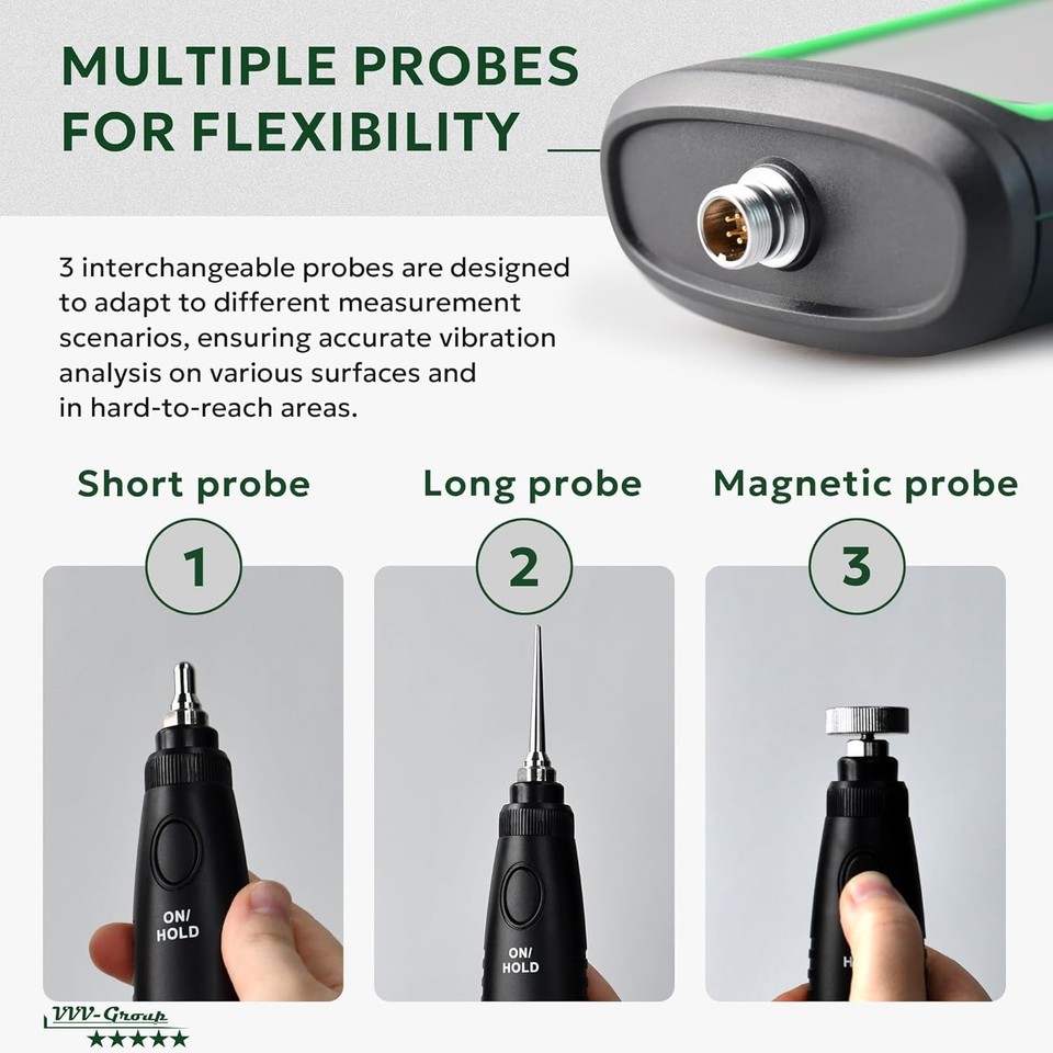Vibration Meter Digital Vibrometer Handheld Vibration Analysis ...