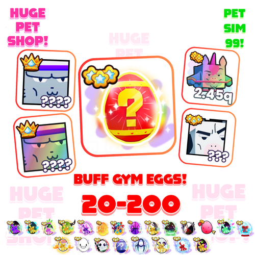 Buff Gym Egg - Pet Simulator 99 - PS99 - CHEAPEST & Fast Delivery! | eBay