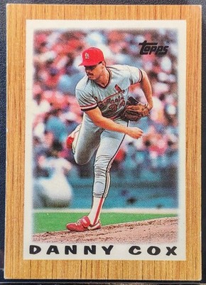 1987 Topps Major League Leaders Mini Danny Cox #33 St. Louis Cardinals ...