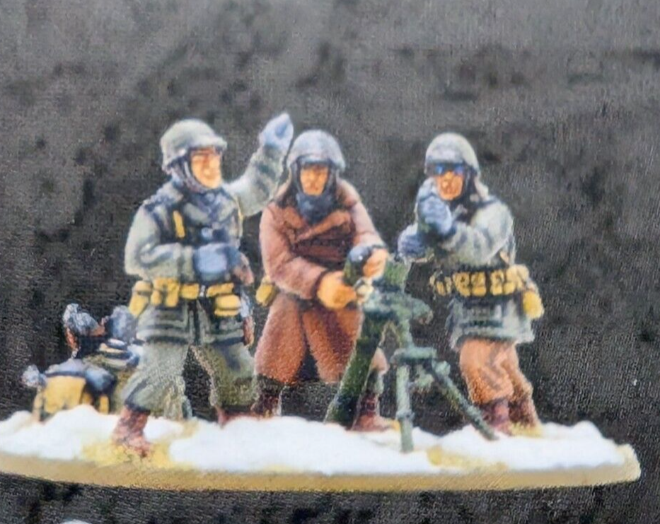 US Army Winter Medium Mortar Team Bolt Action 28mm Metal WWII Warlord ...