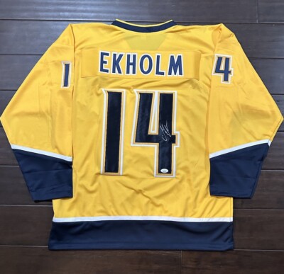 Mattias Ekholm #14 Autographed Custom Nashville Predators Jersey JSA ...