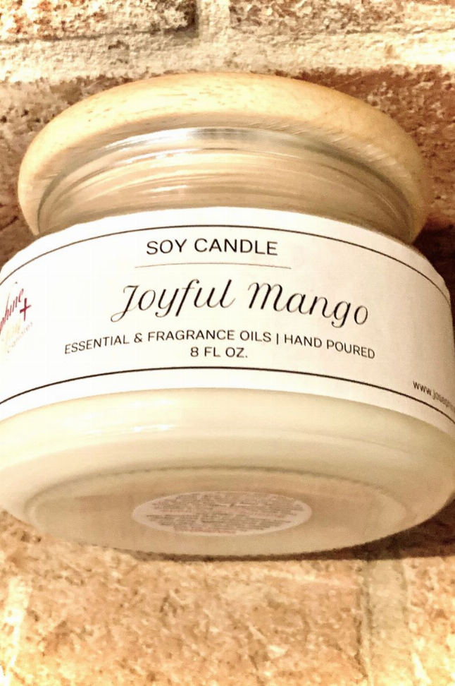 Joyful Mango Soy Candle white 8 oz | eBay
