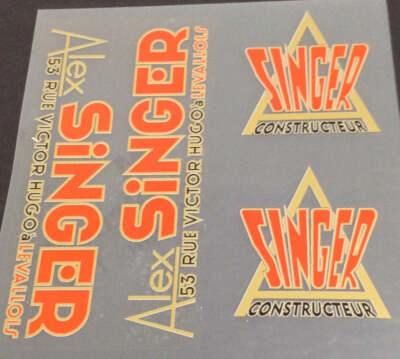 Alex Singer decal set | eBay