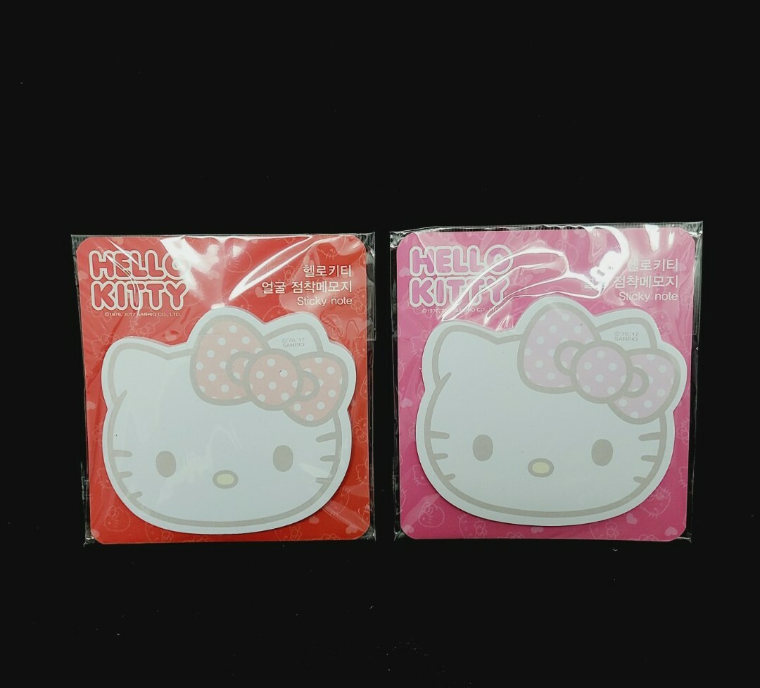 Authentic Sanrio Hello Kitty Big Face Sticky Note Memo Pad Post It 2pcs ...