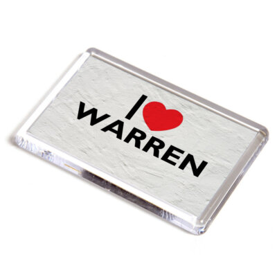 FRIDGE MAGNET - I Love Warren - Boys Name Gift | eBay UK