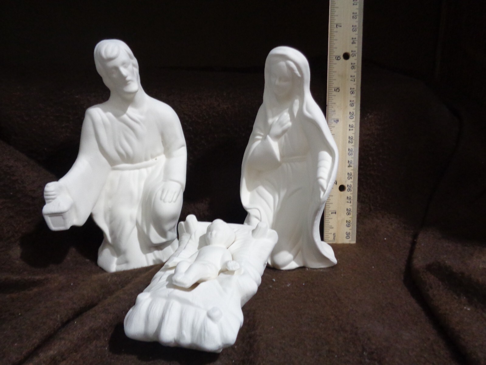 C644 - Ceramic Bisque 18 Piece Large Riverview Nativity Set - Ready to ...