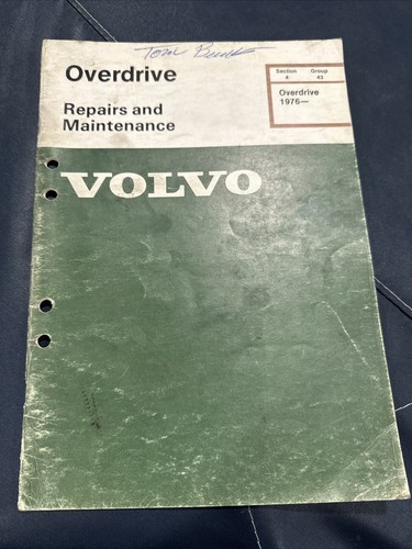 Volvo Overdrive Repair & Maintenance Service Manual TP 30058 | eBay