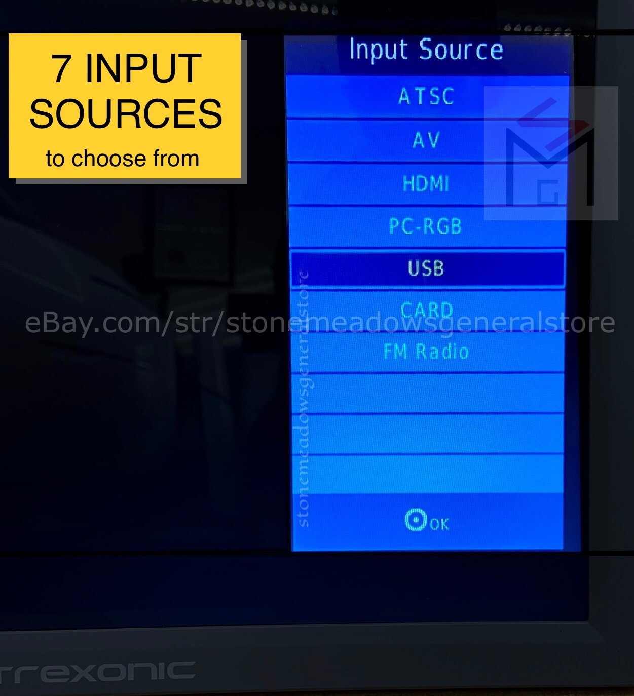 Trexonic 14” Blue Portable Widescreen LED TV TRX-14D w Warranty & HDMI ...