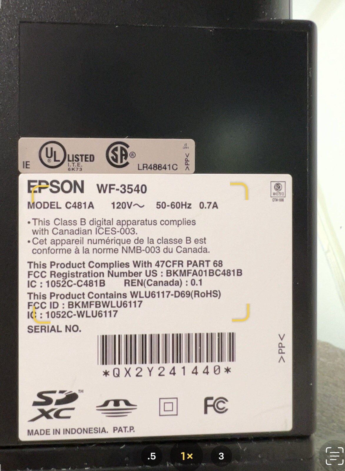 Epson WorkForce WF-3540 All-In-One Inkjet Printer for sale online | eBay